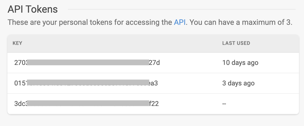 Managing your API Tokens | OneDais